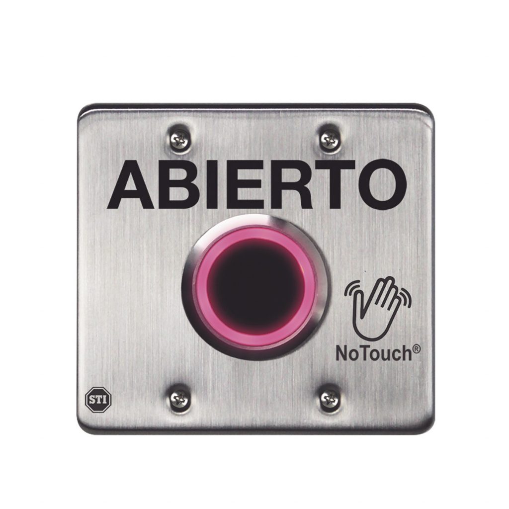 Botón de Salida, IR, No Touch, ABIERTO